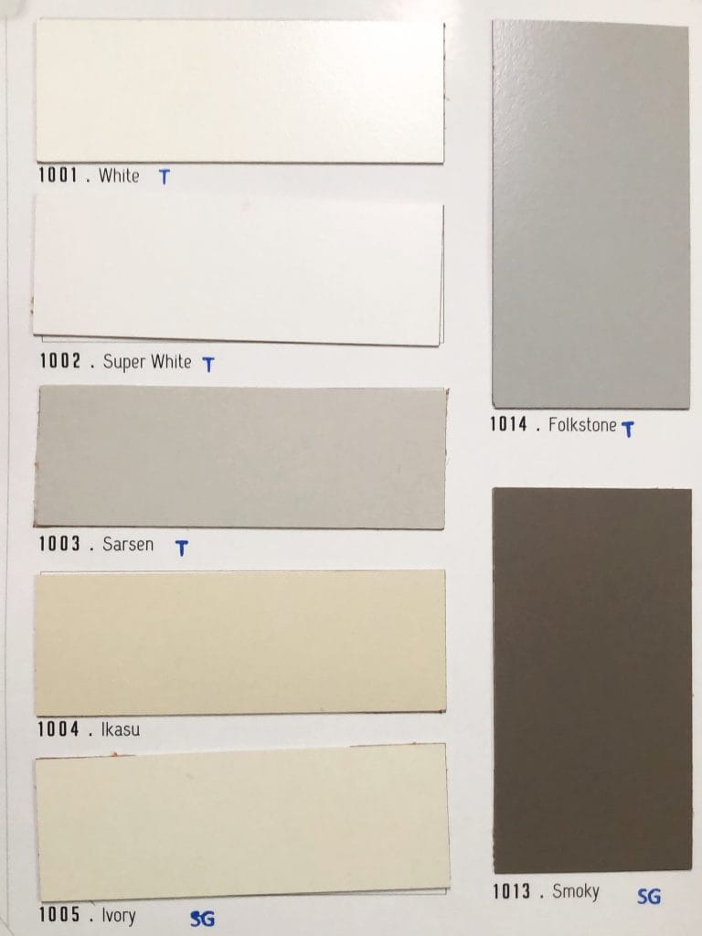 Pilihan Warna Melamine - The Cabinet Maker