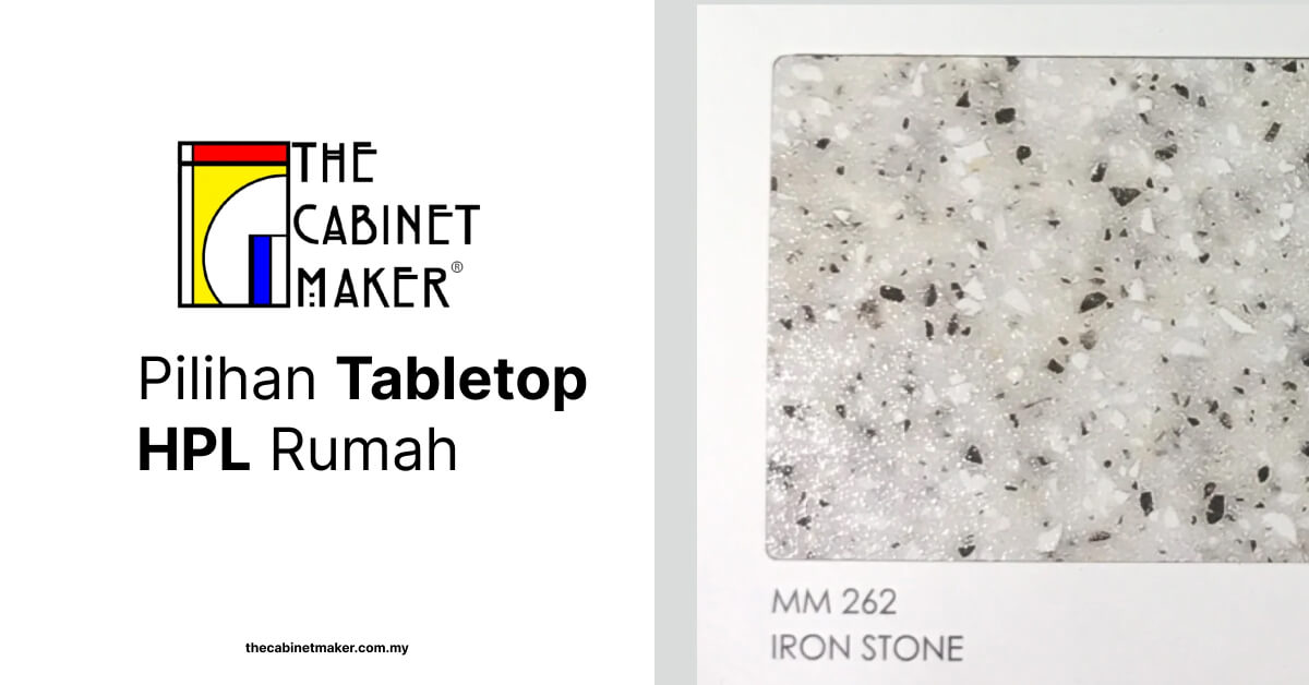Kabinet Dapur Quartz Tabletop - Siap 14 Hari | Dari RM6,890